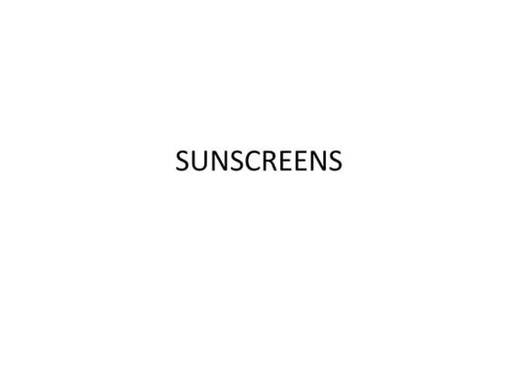 Sun Protection (Classification of Sunscreen and SPF) | PPTX