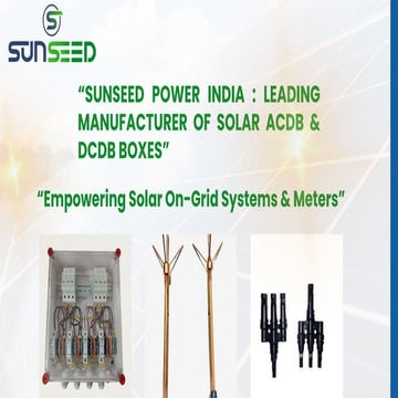 Best Solar ACDB & DCDB Manufacturer India | PDF