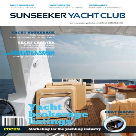Sunseeker Yacht Club magazine - Yacht Brokerage Yacht Charter - October ...