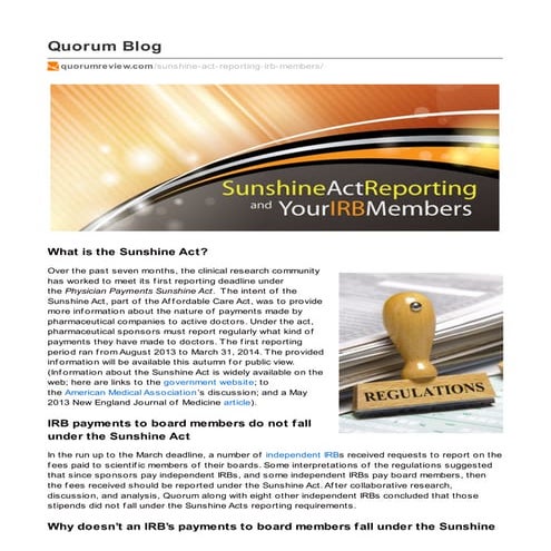 What is the Sunshine Act? | PDF