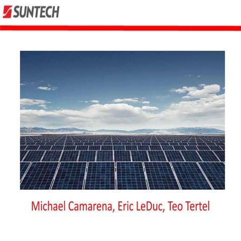 Suntech Solar Strategic Analysis | PPTX