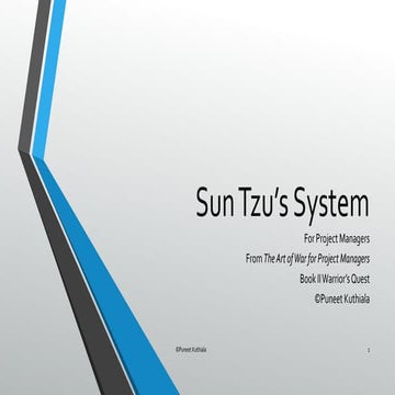 Sun Tzu's System for Project Managers | PDF