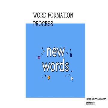 Word Formation | PPTX