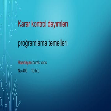 Burak Varış/Programlama | ODP