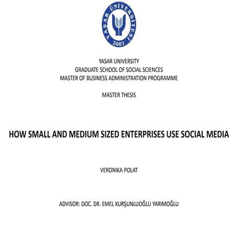 How small and medium sized enterprises use social media | PPTX