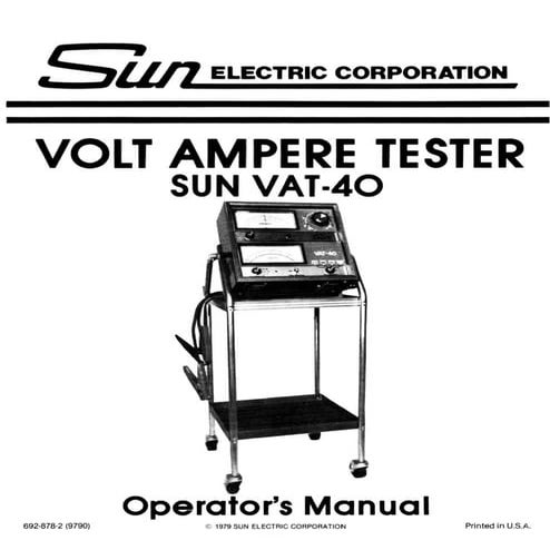 Sun VAT-60 tester help | Team Chevelle