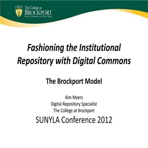 Institutional Repositories @SUNYLA2012 | PPT