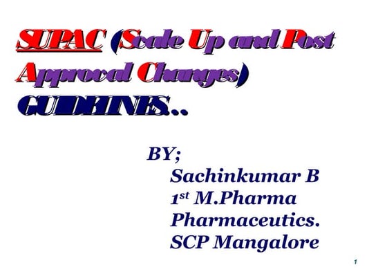 Supac guidelines | PPT