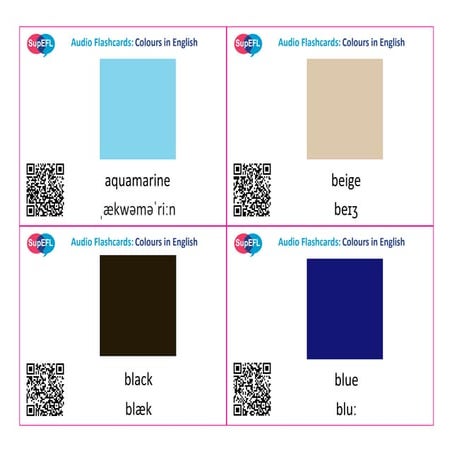 Color names worksheet | PDF