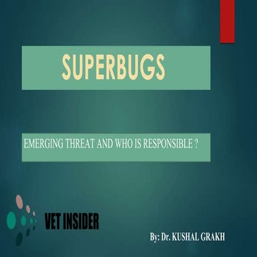 Superbugs the bacteria that resists | PPTX