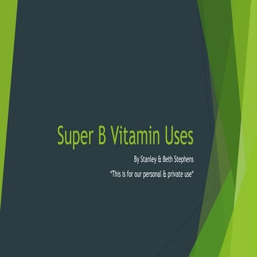 B vitamins and iron | PPTX