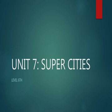 Super cities | PPT