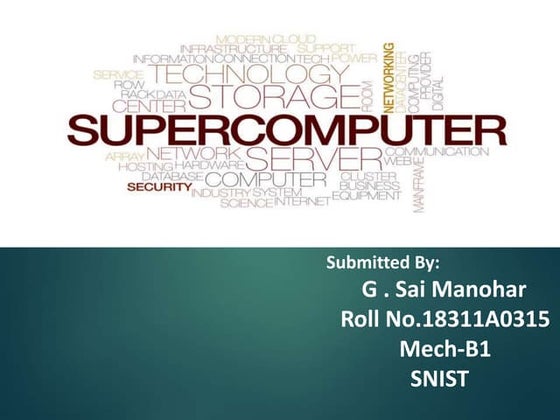 Brief Definition of Supercomputers | PPT