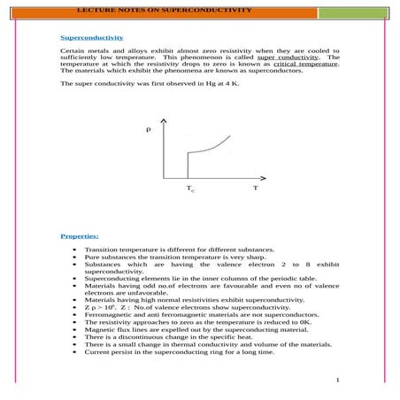 Superconductivity a presentation | PPTX