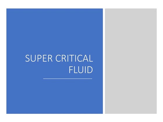 Supercritical fluid chromatography | PPT | Chemistry | Science