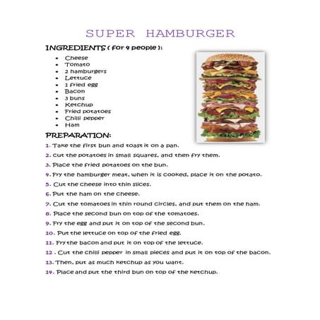 Super hamburger | DOCX