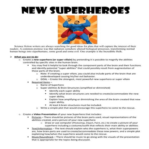 Superhero assignment test | DOC