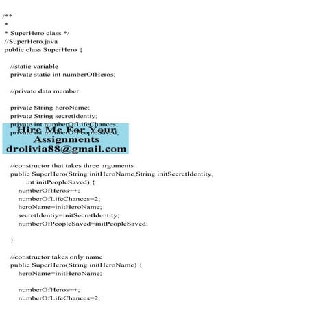 SuperHero class SuperHero.java public class Sup.pdf