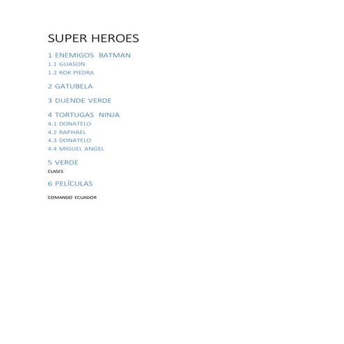 Super heroes | DOCX