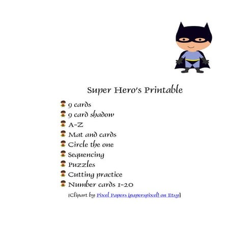 Super hero printable | PDF