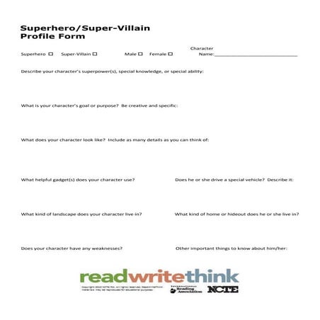 Superhero profile | PDF