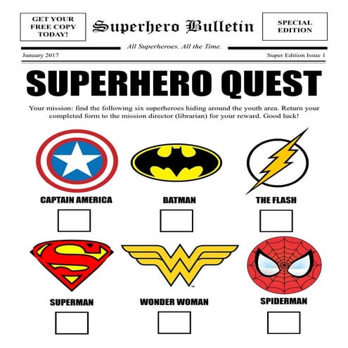 Superhero Scavenger Hunt | PDF