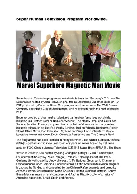 BBC Broadcast Magnetic Man.pdf | Television | Entertainment