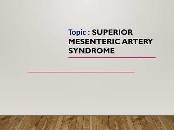 Superior Mesenteric Artery Syndrome Treated by Laparoscopic ...