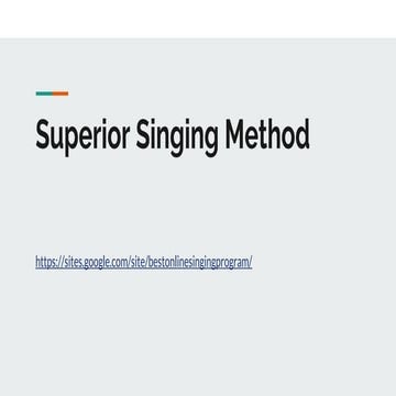 Singing Lessons | PPTX