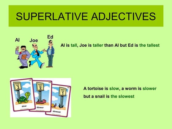 Adjectives comparatives and superlatives | PPT