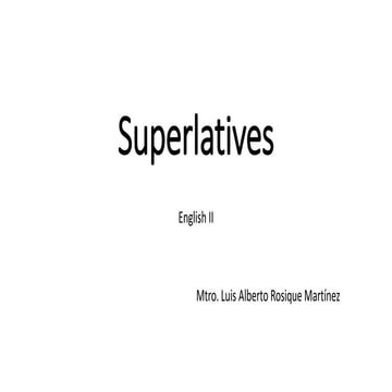 The superlative forms of adjectives, rules and uses | PPTX