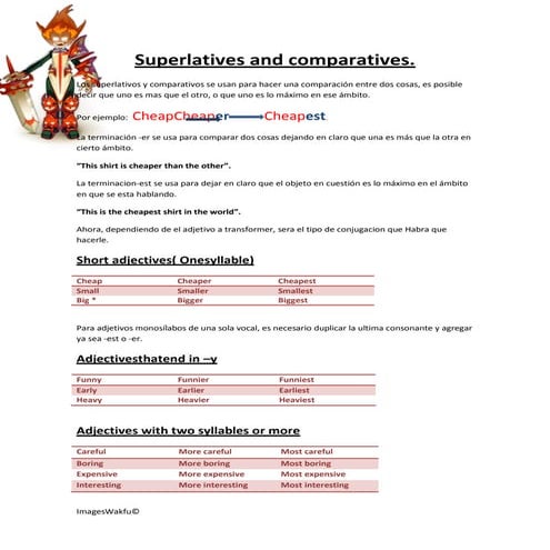 Superlatives and comparatives | DOCX