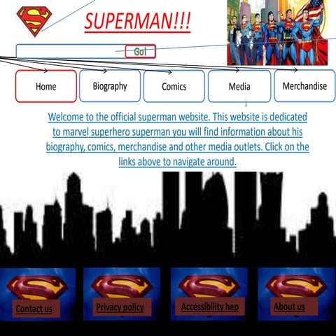 Superman website | PPT