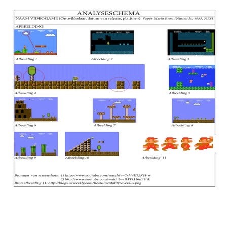 Super mario bros. analyseschema (12 jan) af! | PDF | Action-Adventure ...