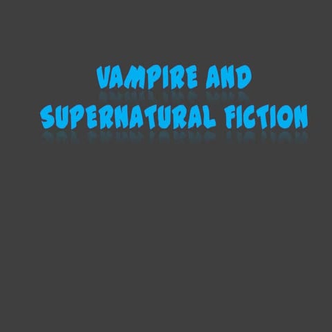Supernatural | PPTX | Young Adult | Genres