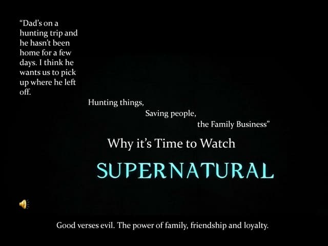 Supernatural Season 1 Title Card