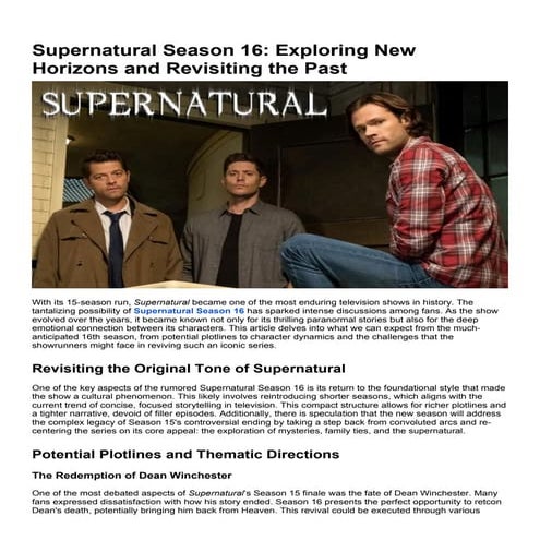 Supernatural Season 16_ Exploring New Horizons and Revisiting the Past.docx