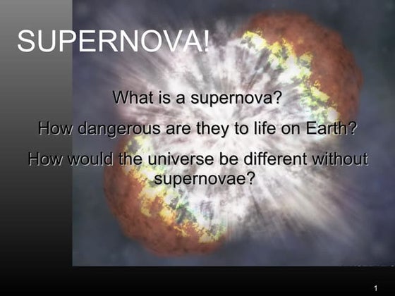 Supernova | PPT | Space and Astronomy | Science