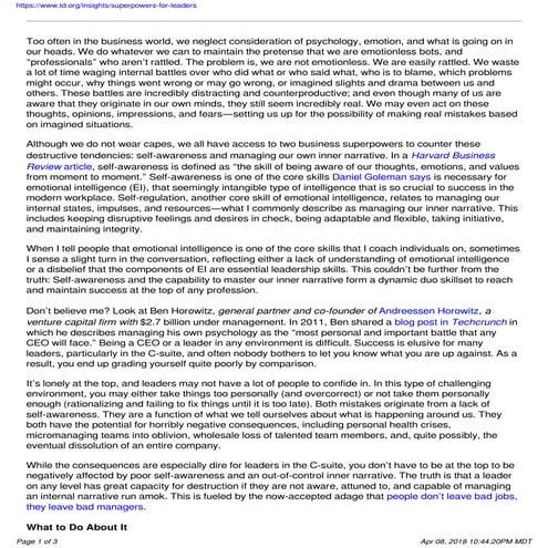 Superpowers for leaders | PDF