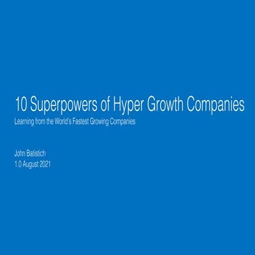 10 Superpowers of Hyper Growth Companies 1.0 | PDF