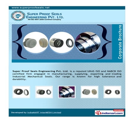 Super Proof Seals Engineering Pvt. Ltd., Mumbai, Mechanical Seals | PDF