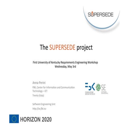 The SUPERSEDE project | PDF