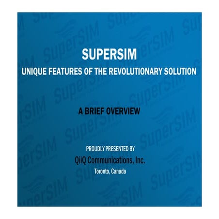 Super Sim - Unique Features | PDF