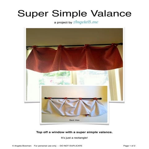 How to Make a Valance | PDF