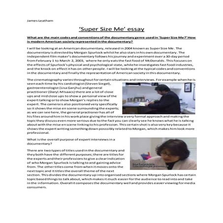Supersize me essay | PDF