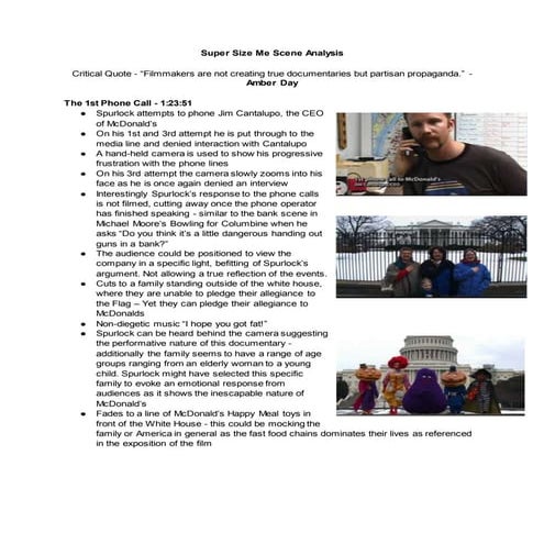 Super Size Me Scene Analysis | DOCX