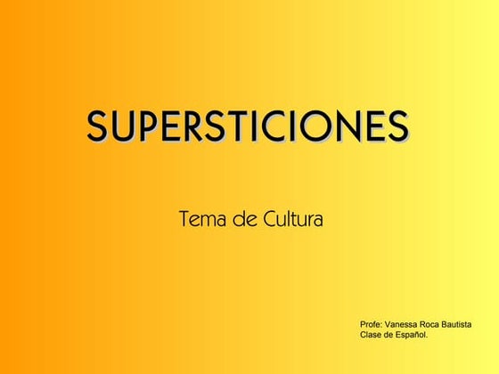 Las supersticiones | PDF | Wedding | Personal Celebrations & Life Events
