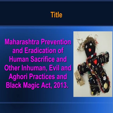 Anti Superstition Act | PPT