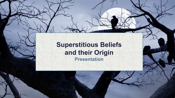 Myths n superstitious in society | PPTX