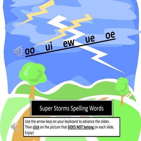 Super Storms Spelling Words | PPTX